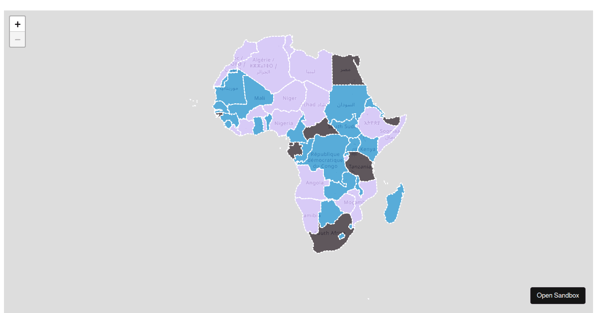 React-Leaflet v3: How to show only one country using react leaflet? (forked) - Codesandbox
