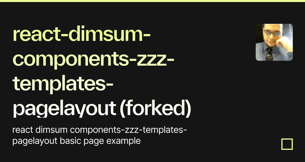 react-dimsum-components-zzz-templates-pagelayout (forked) - Codesandbox