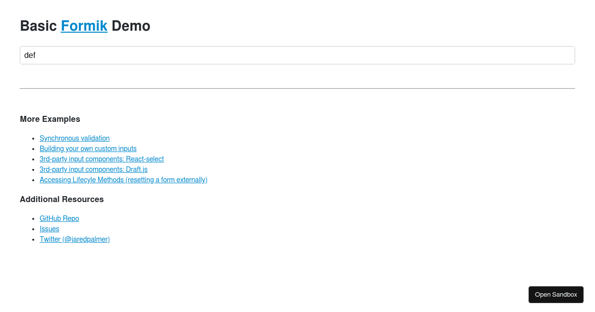 Default YUP values bug - Codesandbox