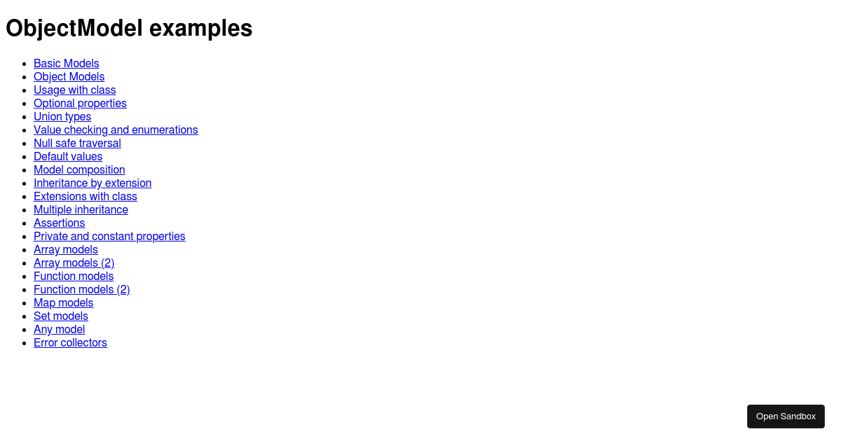 objectmodel-examples - Codesandbox