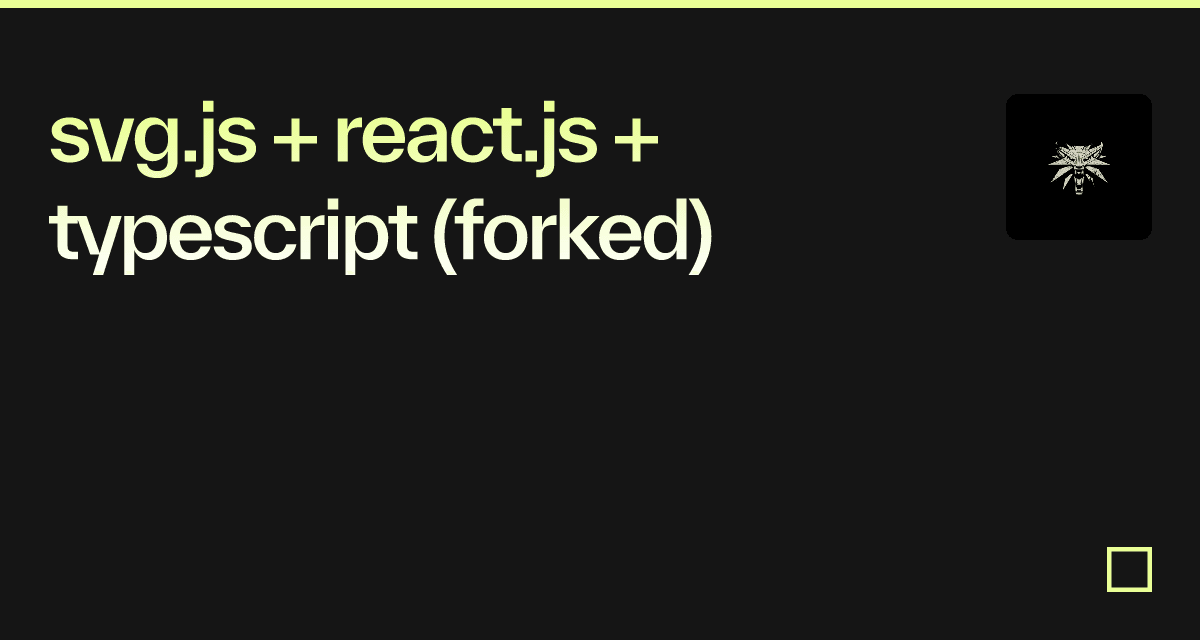 svg.js + react.js + typescript (forked) - Codesandbox