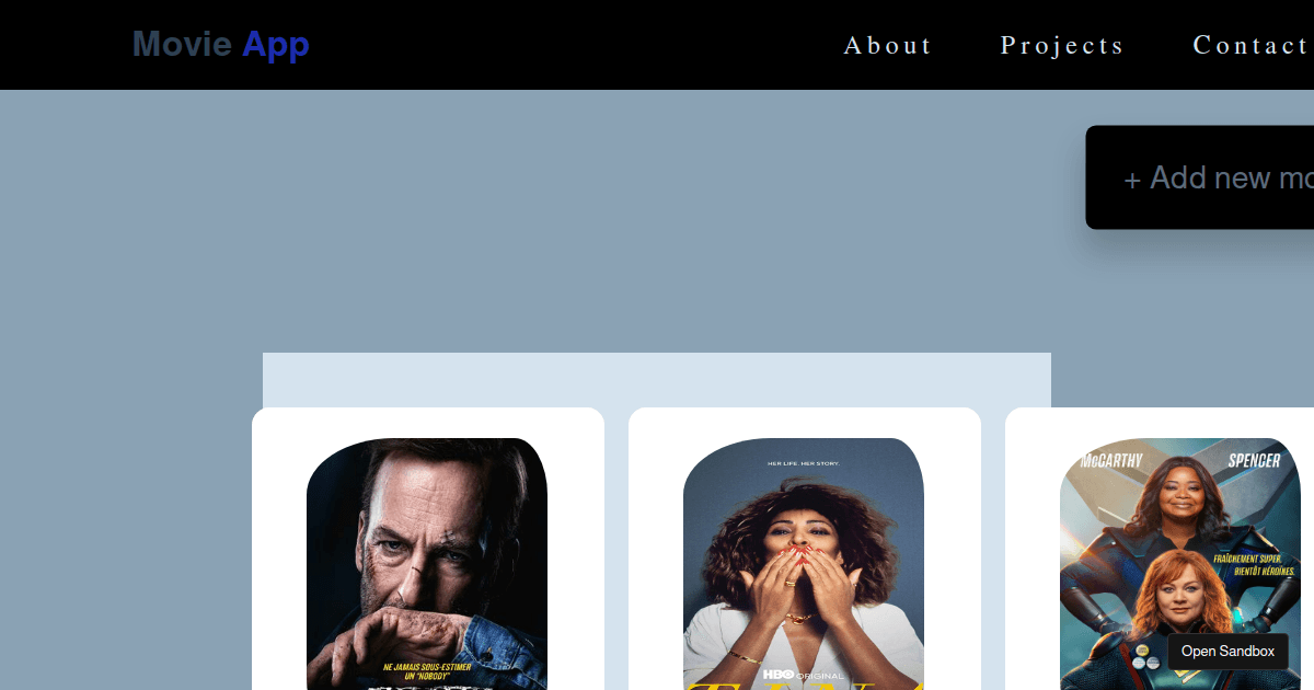 movieapp - Codesandbox