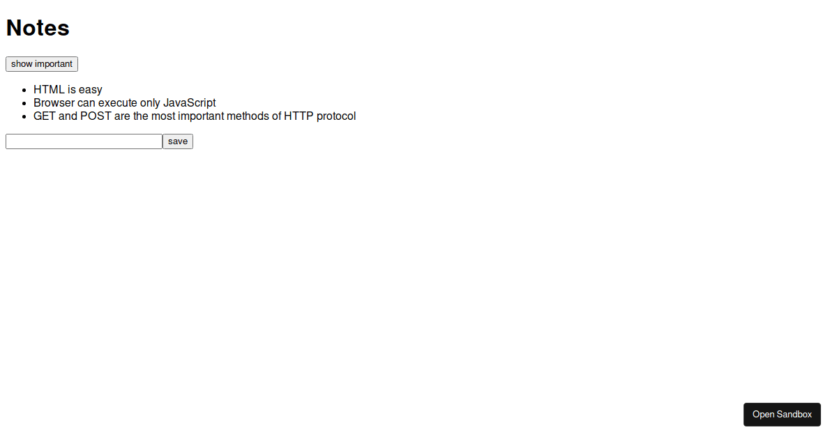 fullstackopen part2 a-b - Codesandbox