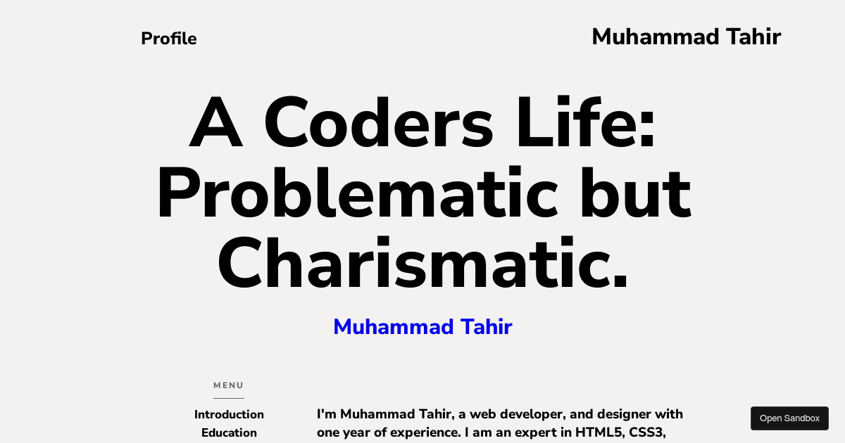 personal-profile - Codesandbox