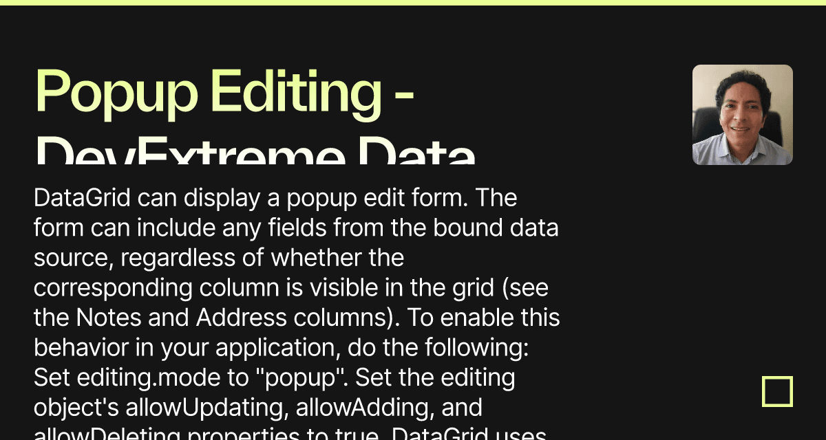 Popup Editing - DevExtreme Data Grid (side by side form layout ...