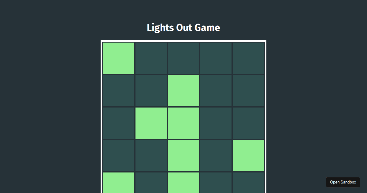 react-lights-out-game - Codesandbox react-lights-out-game - Codesandbox