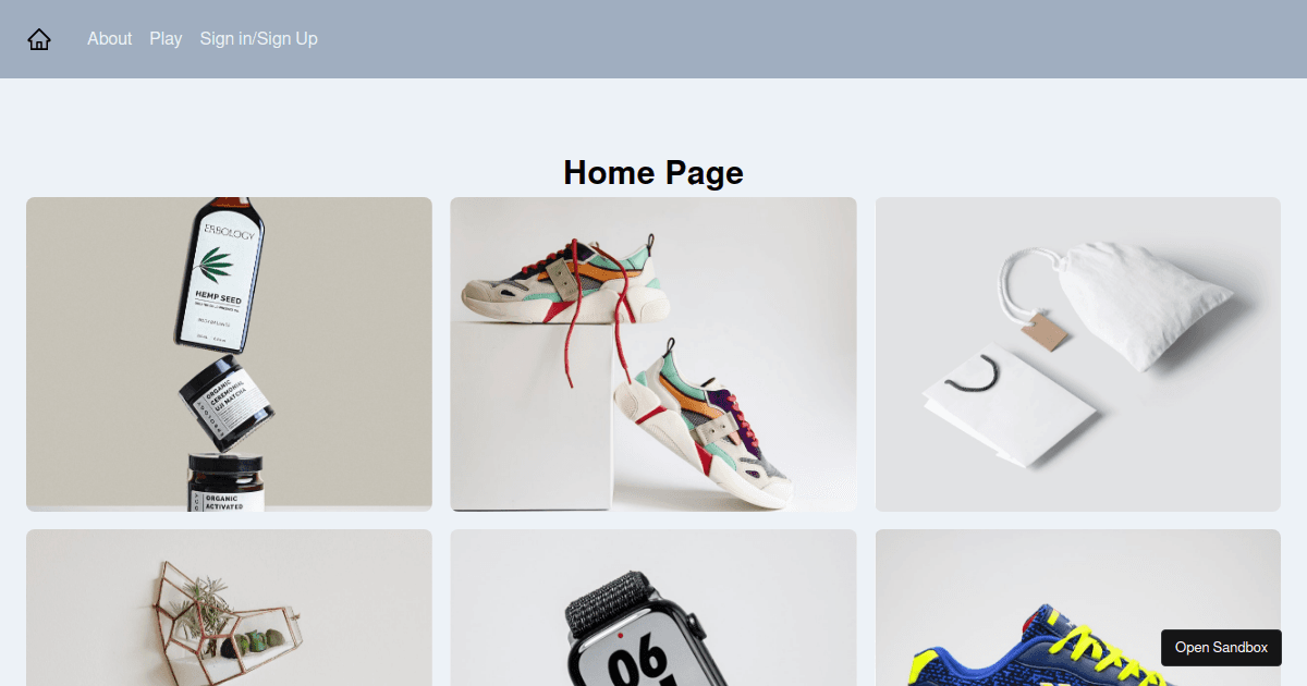 React Router Example Codesandbox