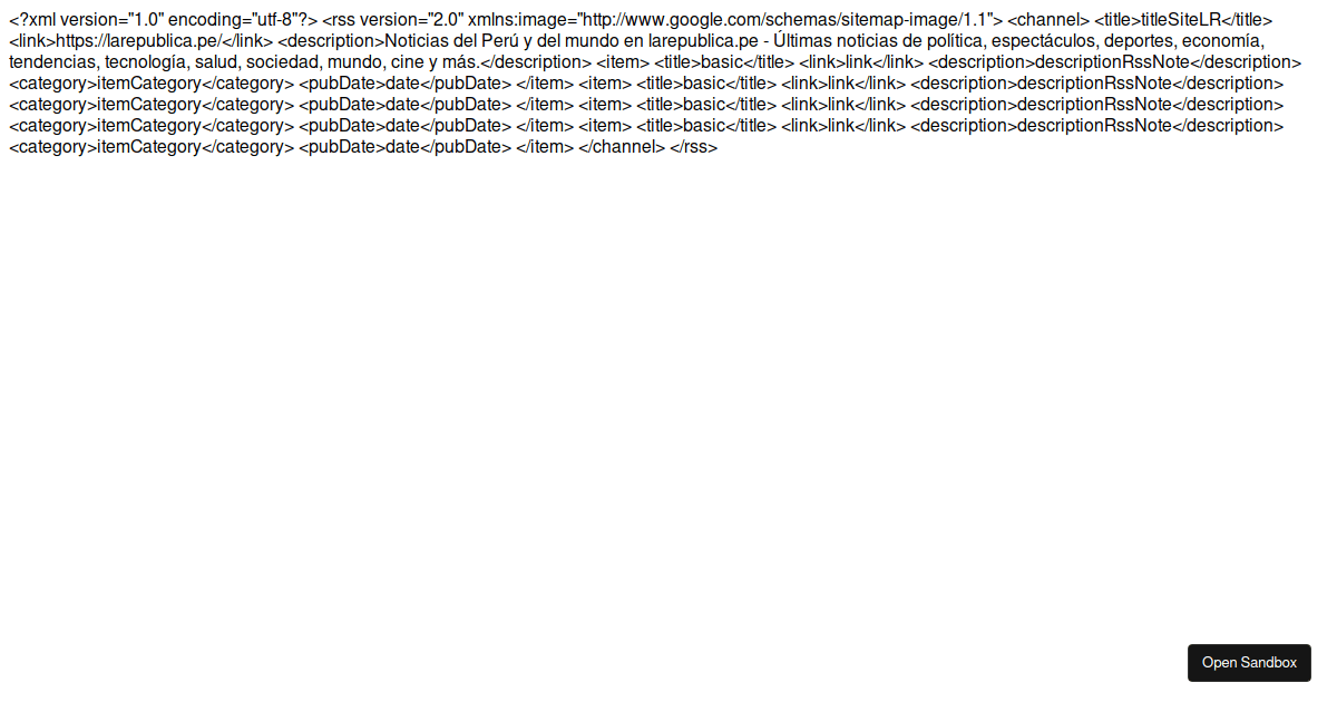 Xml Codesandbox