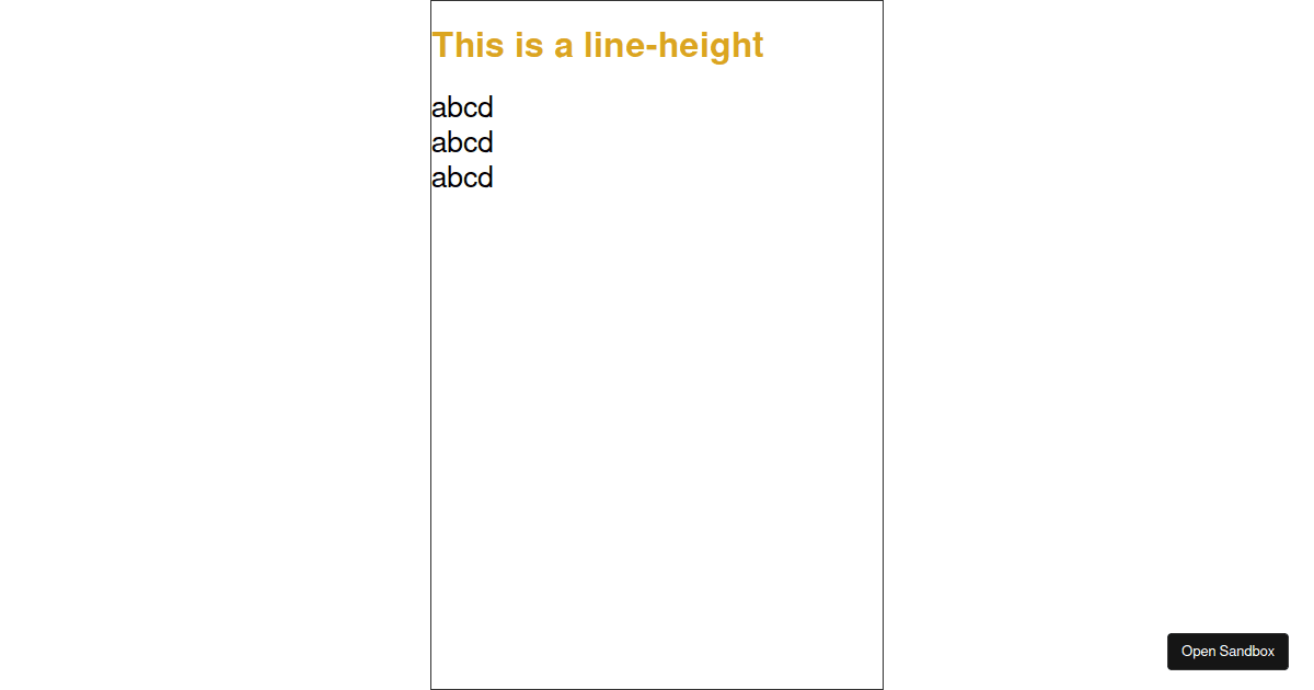 Line Height Codesandbox 