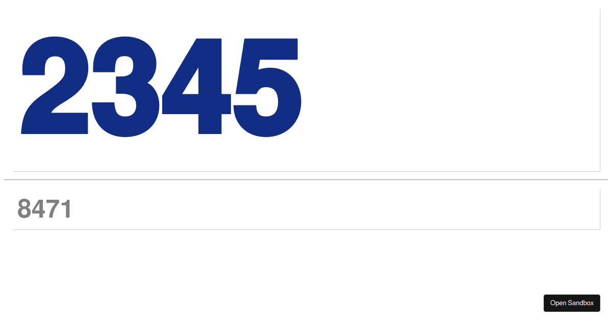 number animation (forked) - Codesandbox