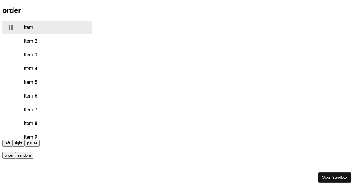 Material Change List Item Demo - Codesandbox