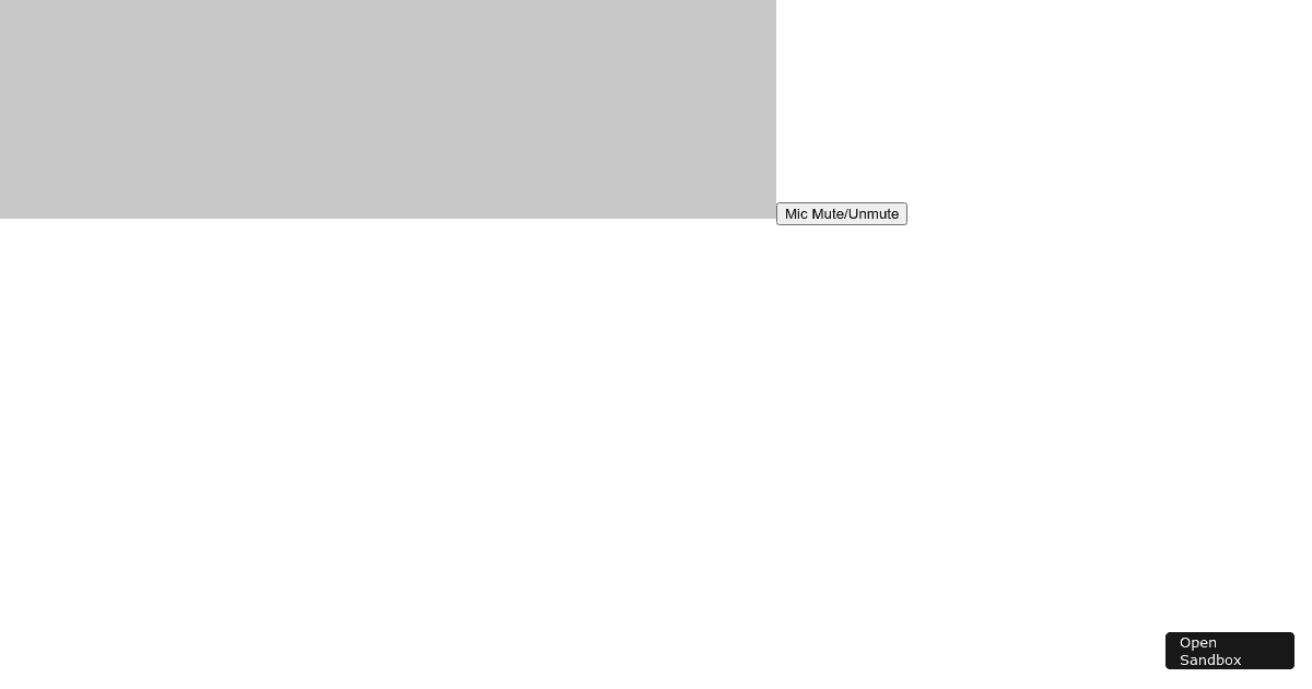 getUserMedia example - Codesandbox