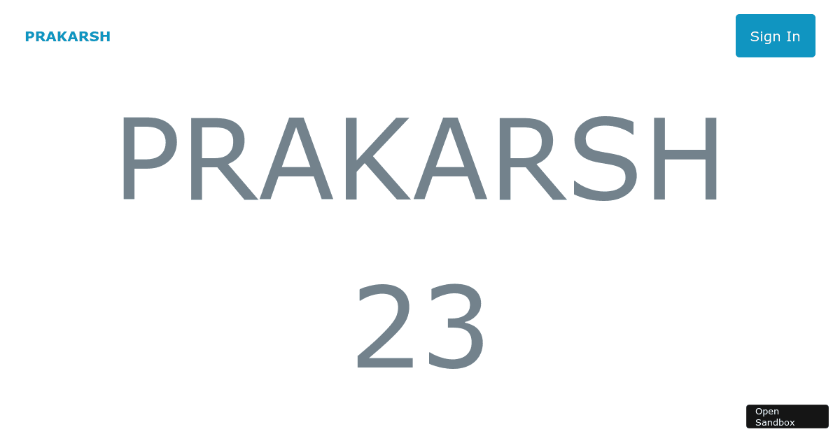 prakarsh - Codesandbox