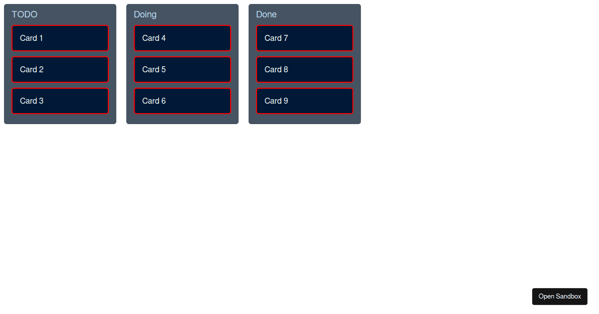 React-DND-Kanban-Board - Codesandbox