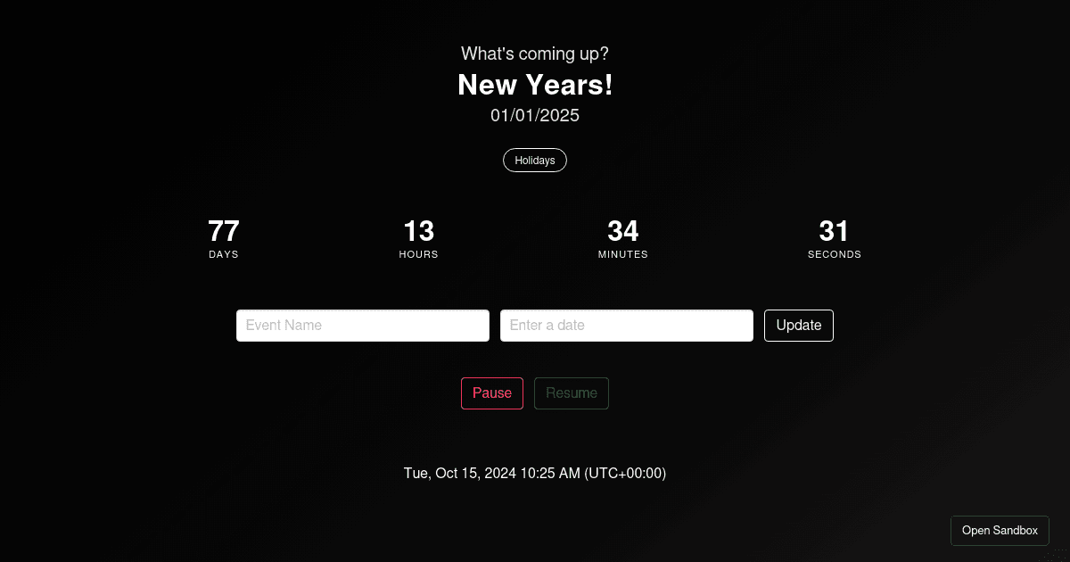countdown-maker - Codesandbox