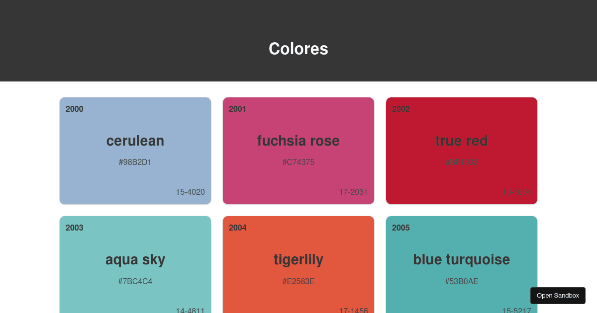 Colors - Codesandbox