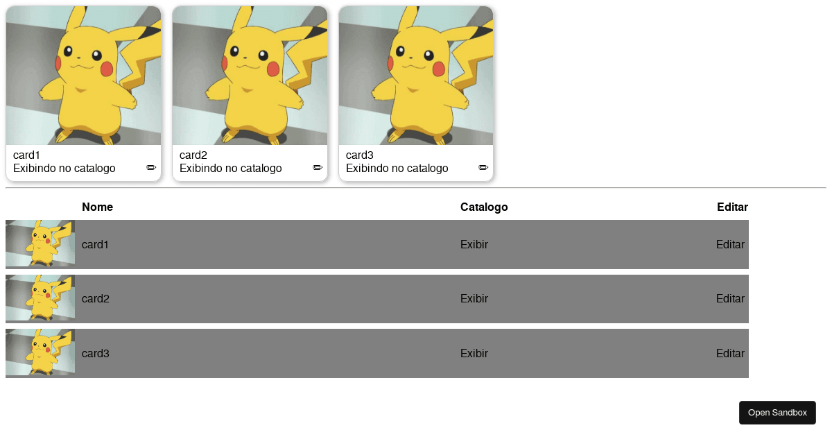 picachu - Codesandbox