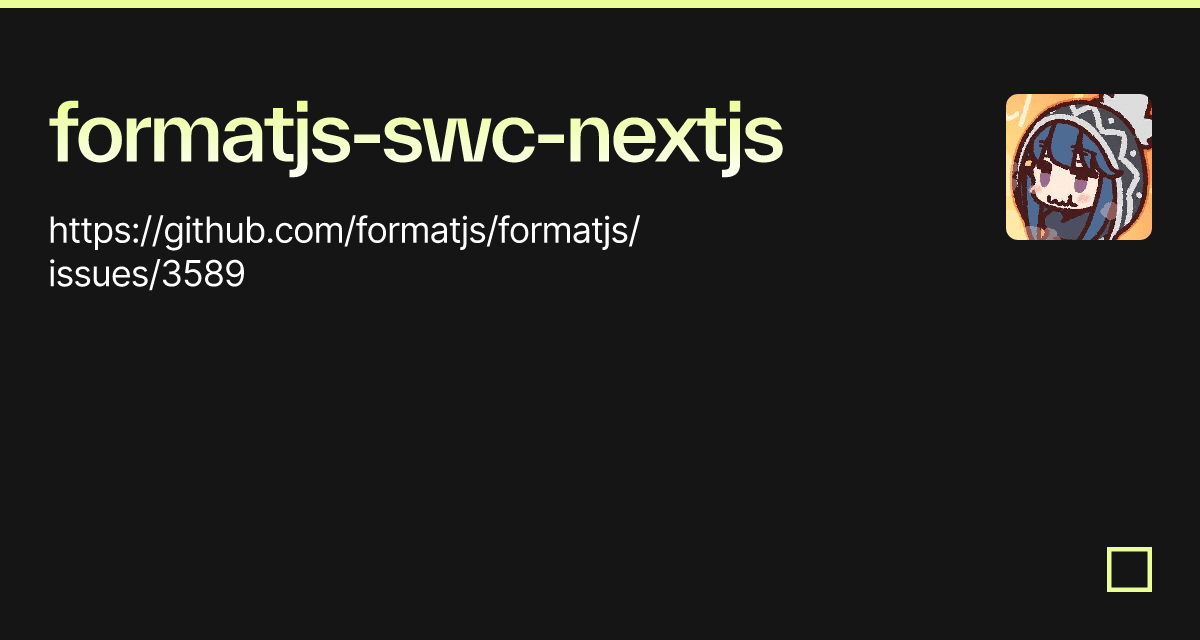 formatjs-swc-nextjs - Codesandbox