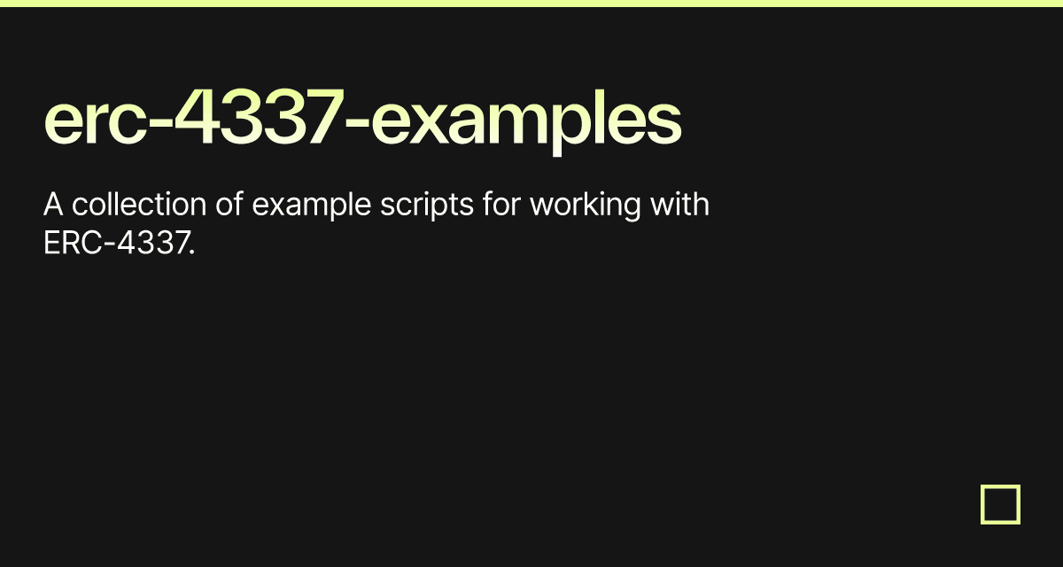 erc-4337-examples - Codesandbox