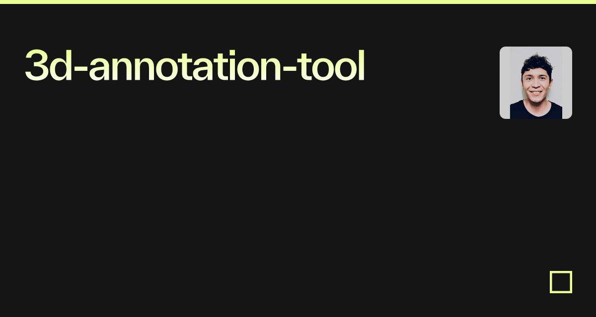 3d-annotation-tool - Codesandbox