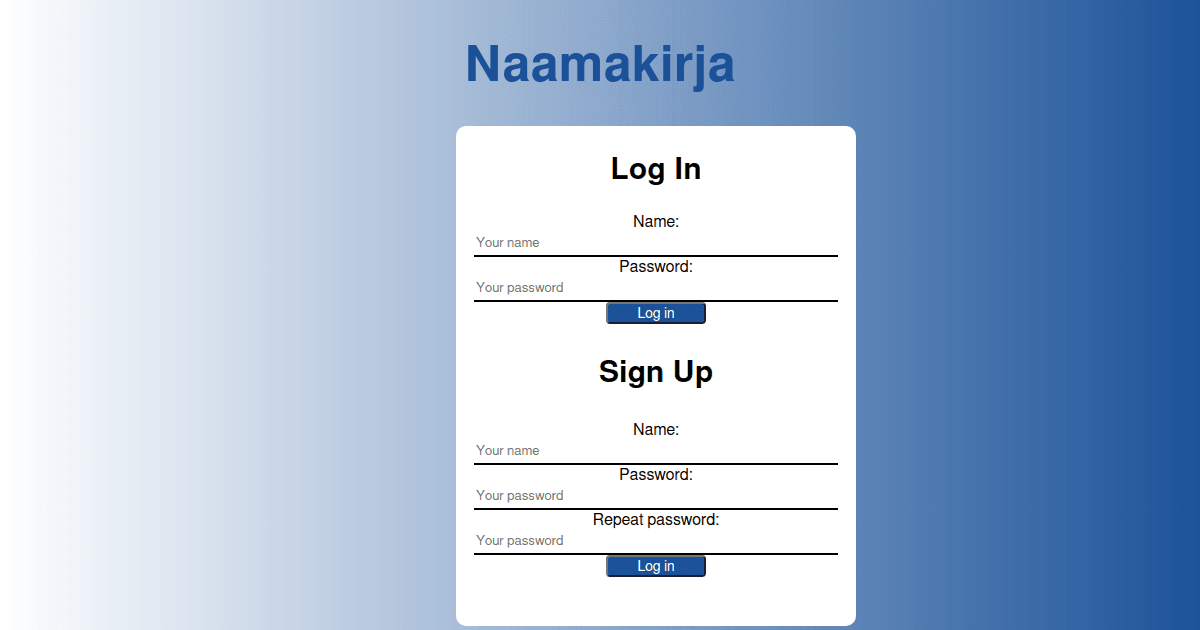 naamakirja-final - Codesandbox