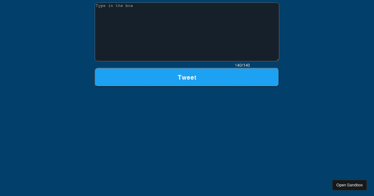 Social Media Input - Codesandbox