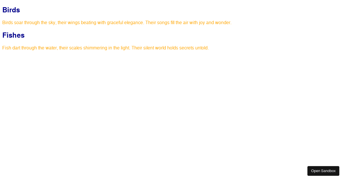 Css Fundamentals Introduction To Css Challenge 1 Solution Codesandbox