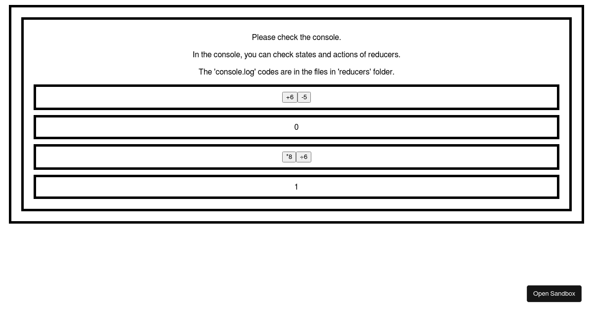 React Redux Codesandbox