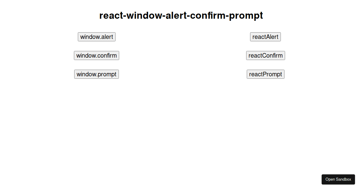 Compass China Quizreact Window Alert Confirm Prompt Codesandbox