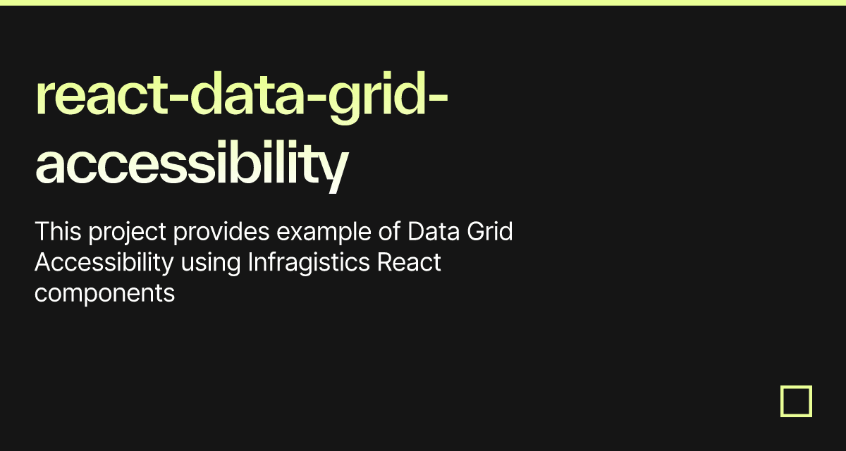 React Data Grid Accessibility Codesandbox