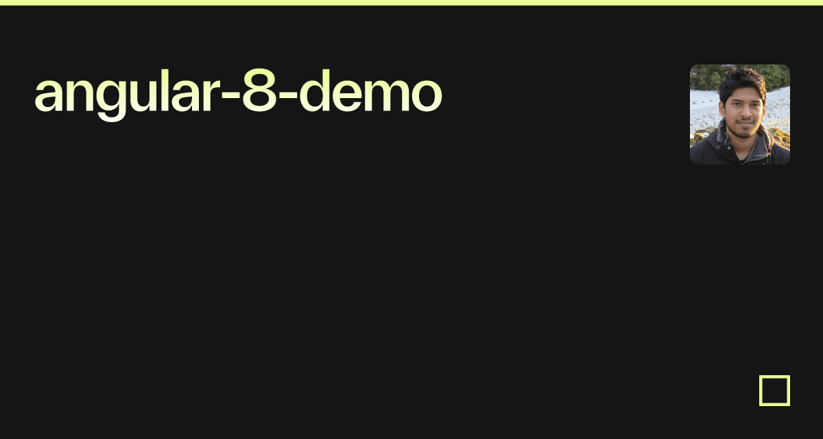 angular-8-demo - Codesandbox