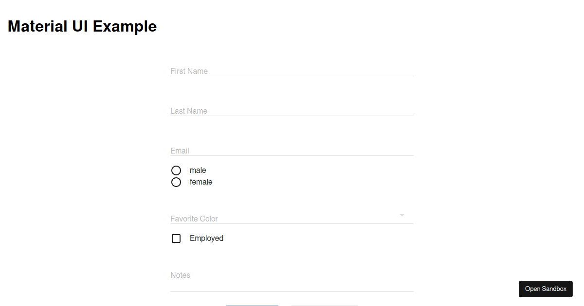 Redux Form - Material UI Example - Codesandbox Redux Form - Material UI Example - Codesandbox