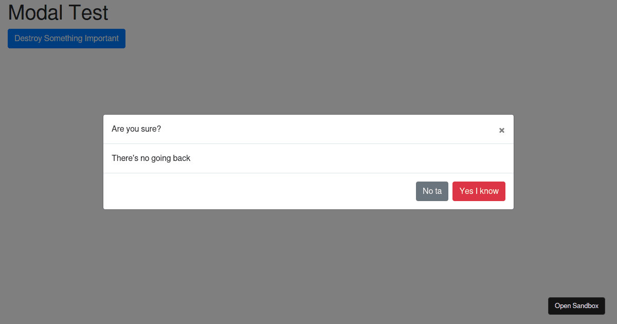 Modal play - Codesandbox