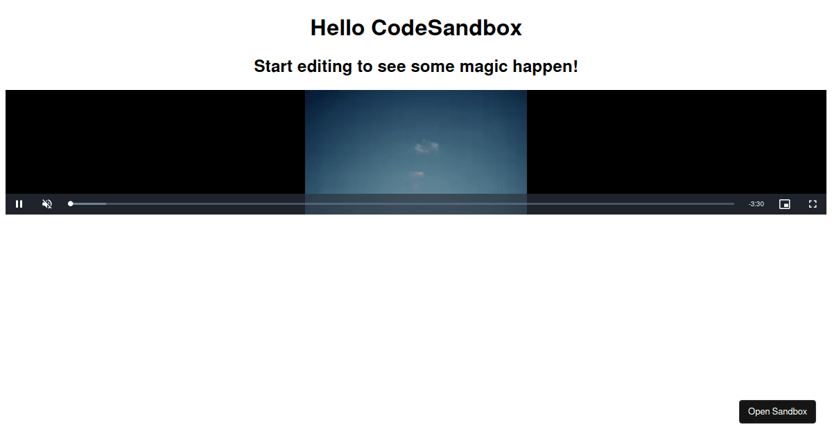 videojs-live (forked) - Codesandbox