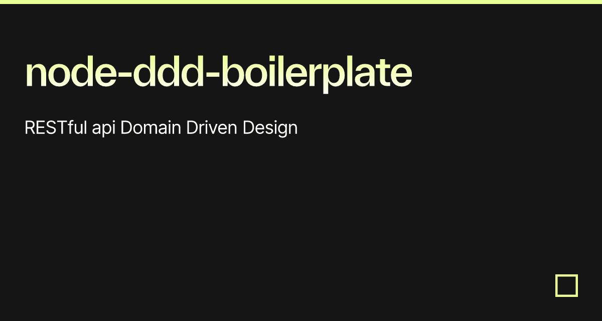 node-ddd-boilerplate - Codesandbox