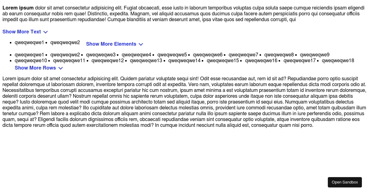 showmore btn - Codesandbox