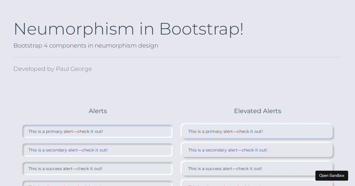 bootstrap-neumorphism - Codesandbox