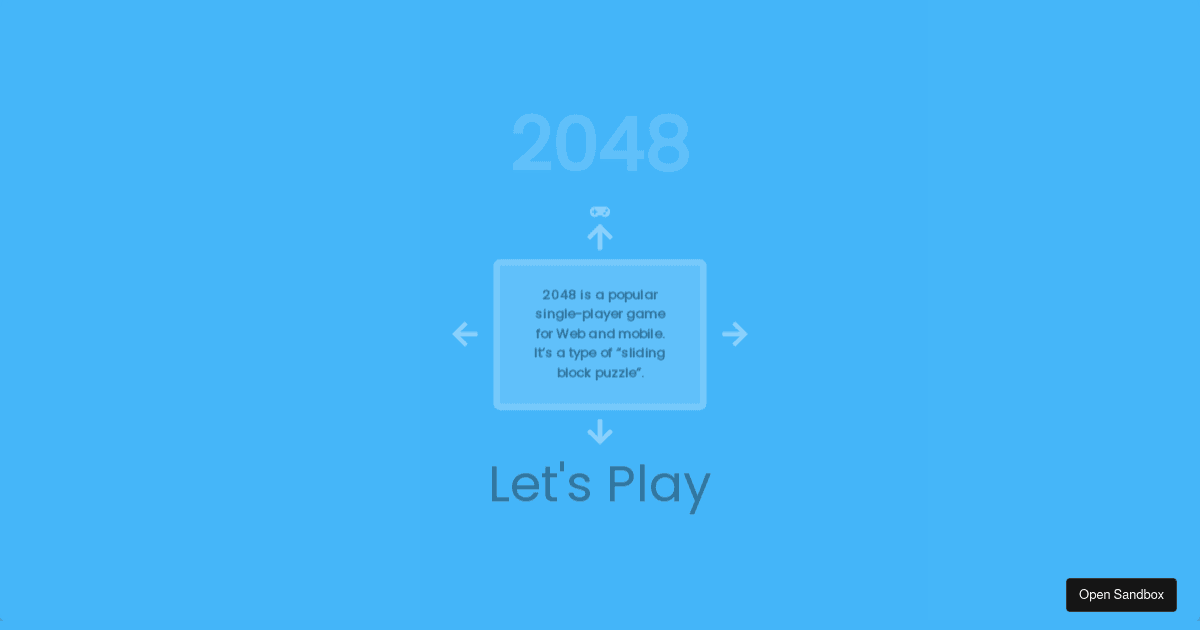 2048-react - Codesandbox
