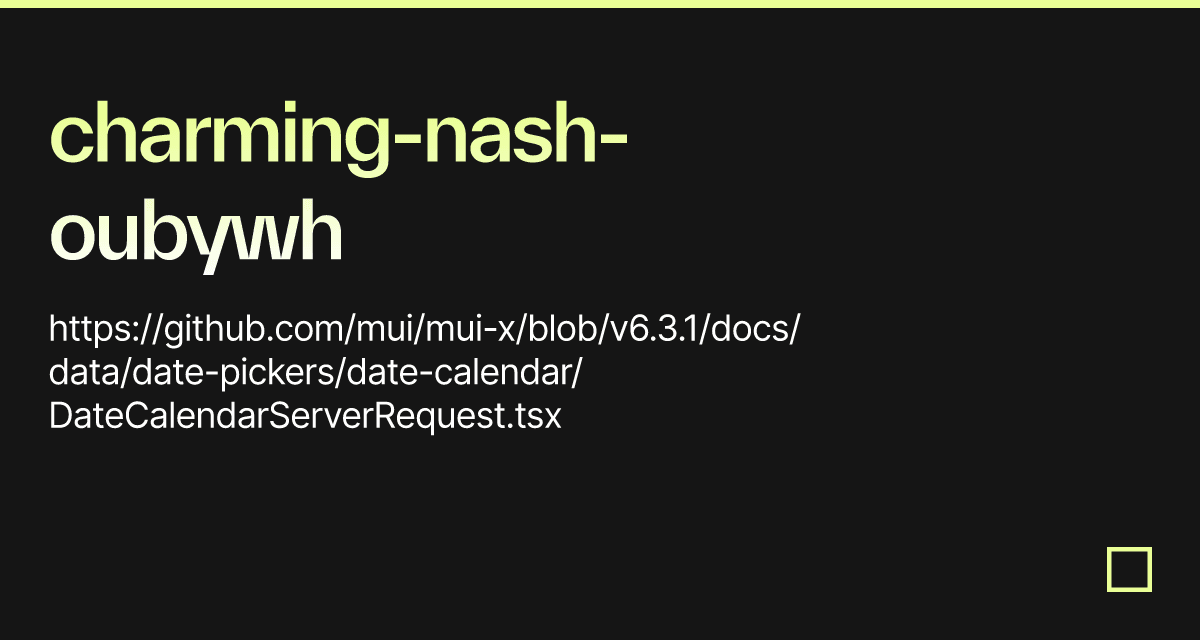 charming-nash-oubywh - Codesandbox