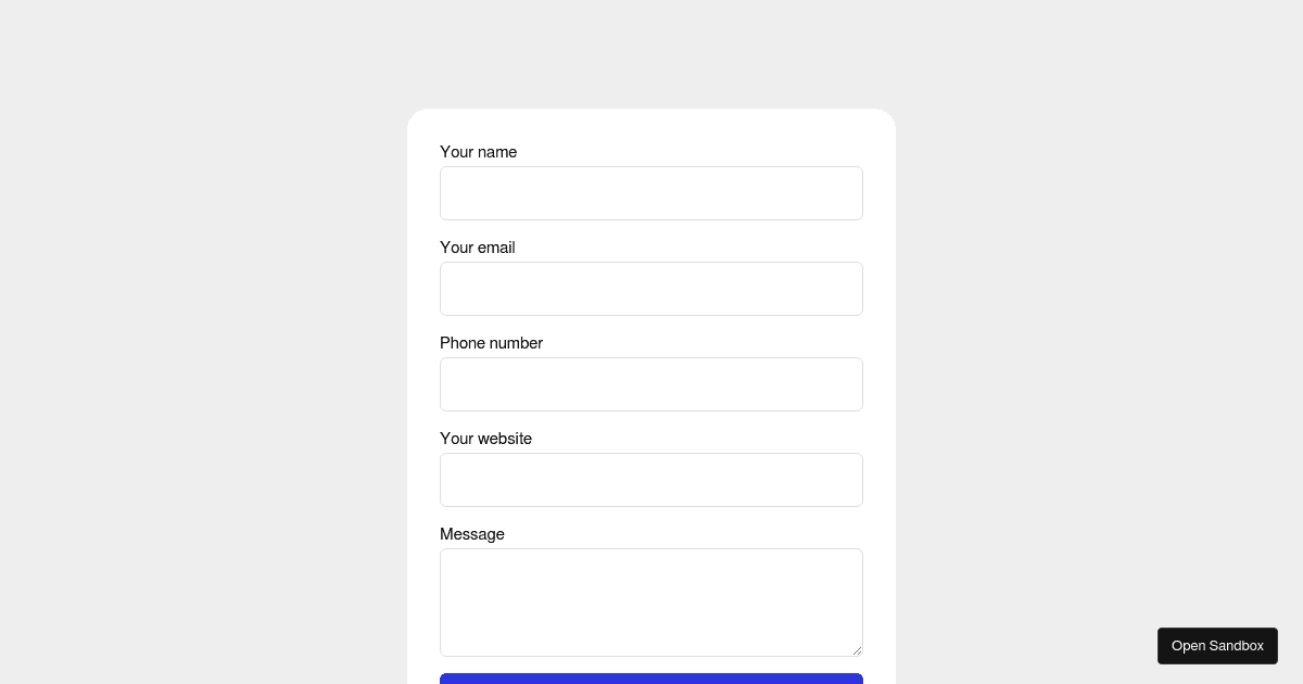 Css Form Validation Codesandbox