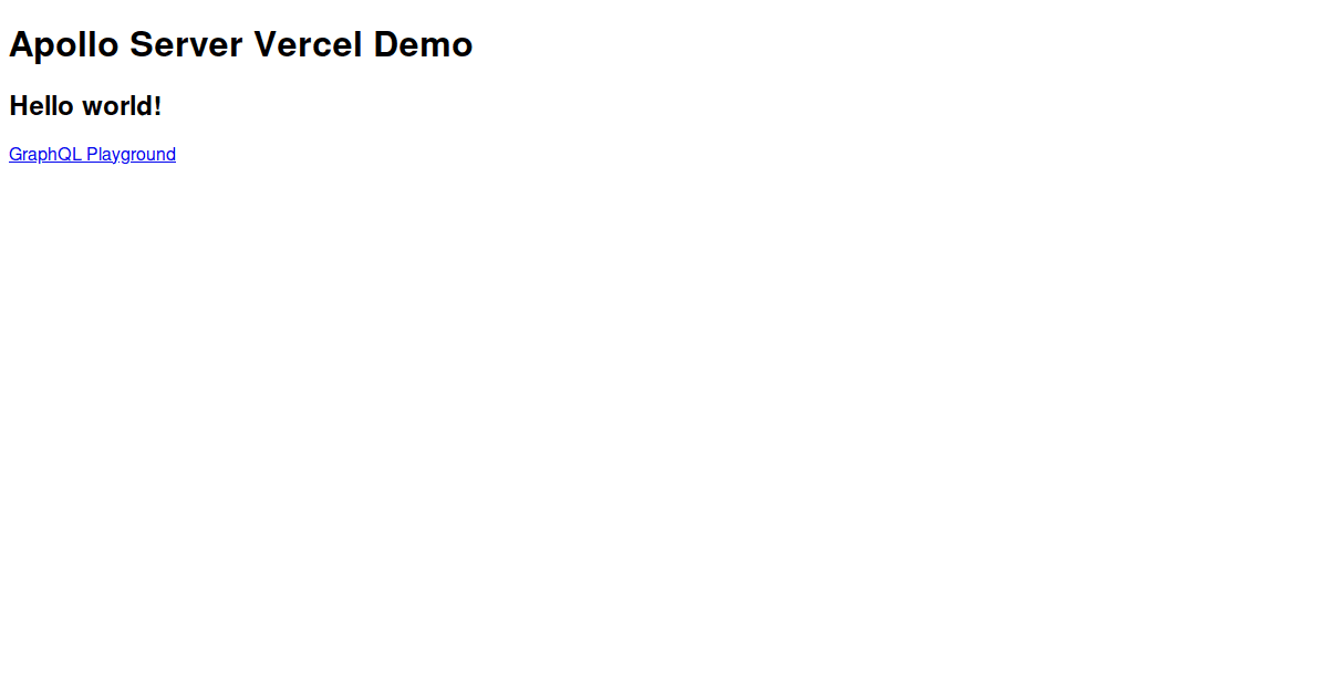 Apollo Server Vercel Demo - Codesandbox