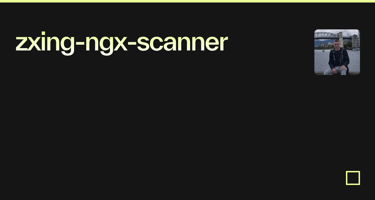 Zxing Ngx Scanner Codesandbox