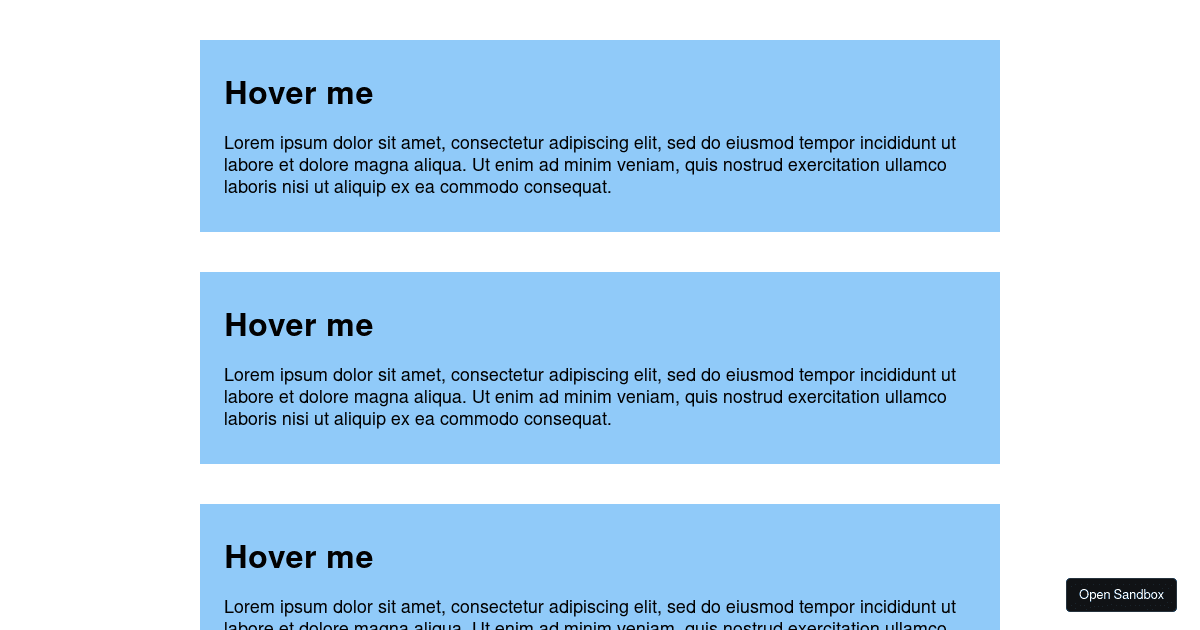 Morph demo - Codesandbox