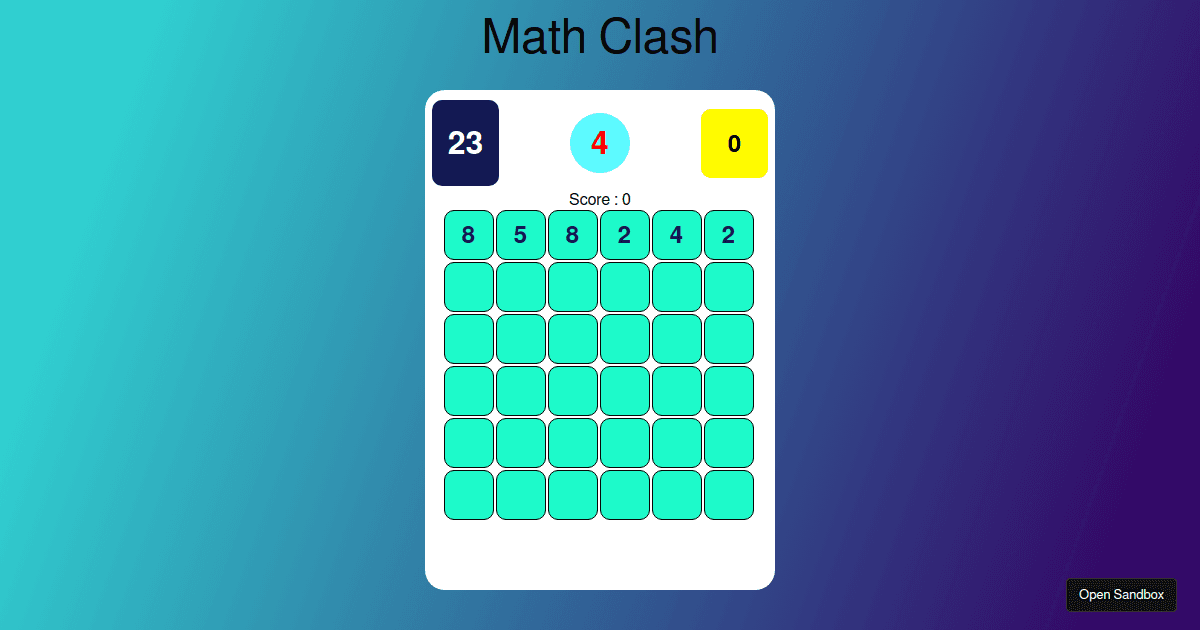 Math Clash - Codesandbox