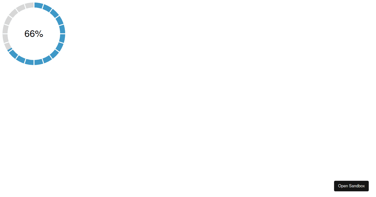 Segmented React Circular Progressbar V080 Codesandbox