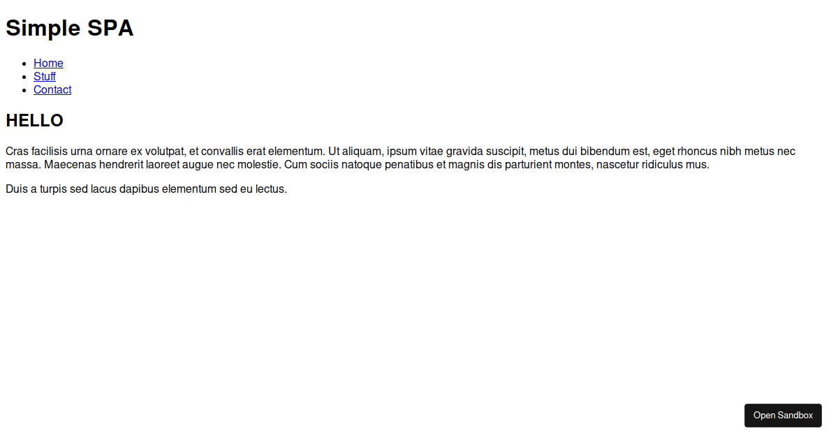 react spa - Codesandbox