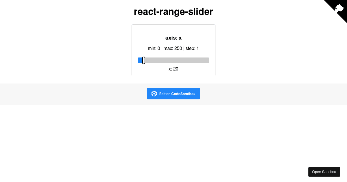 React Range Slider Demo Codesandbox