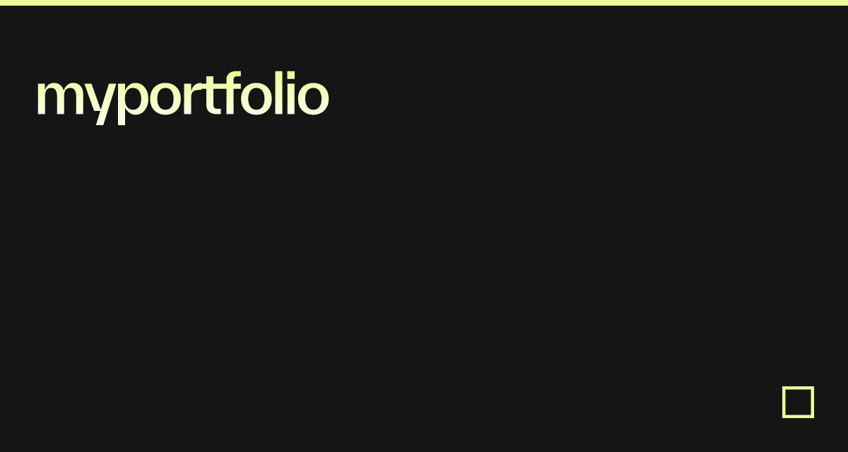 myportfolio - Codesandbox