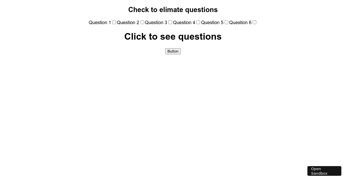 Checkbox problem - Codesandbox Checkbox problem - Codesandbox