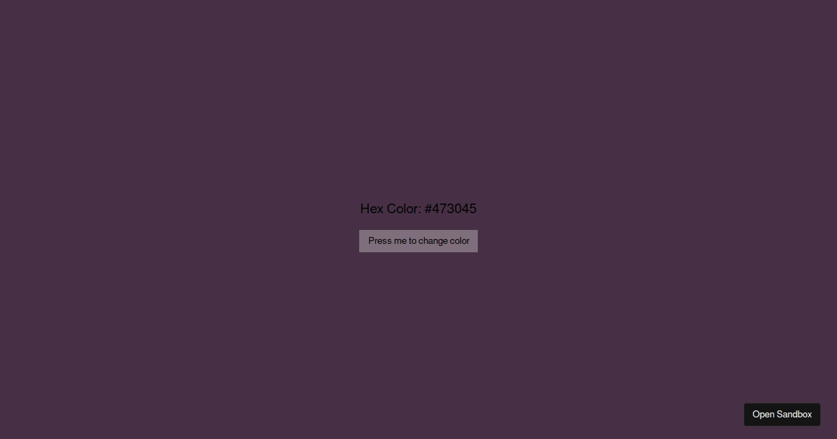 hex color - Codesandbox